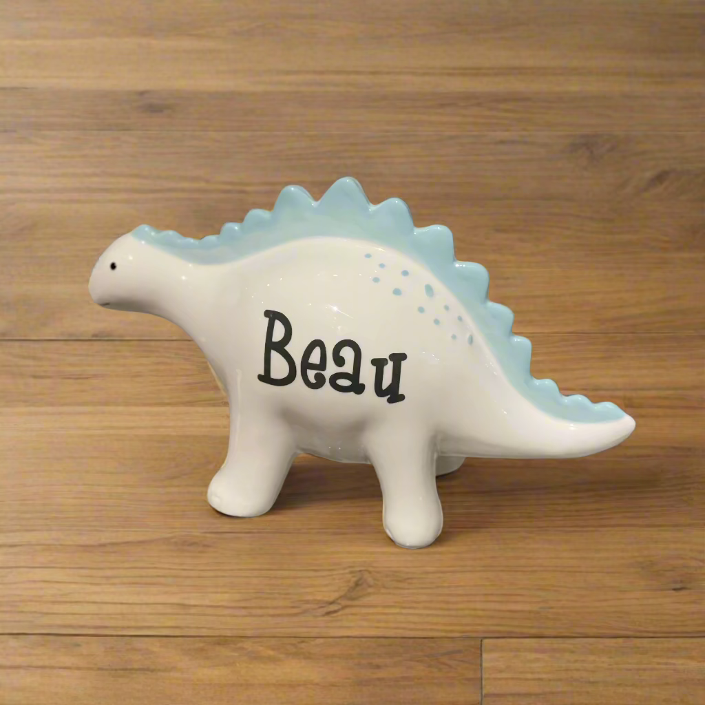 Personalized Dinosaur Bank – Cat's Meow Personalized Gifts