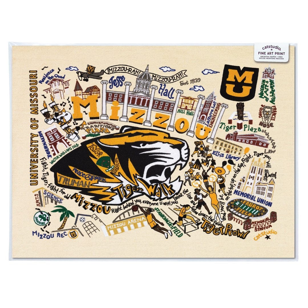 Collegiate Landmark Fine Art Print - 8 x 10 – Cat's Meow Personalized Gifts